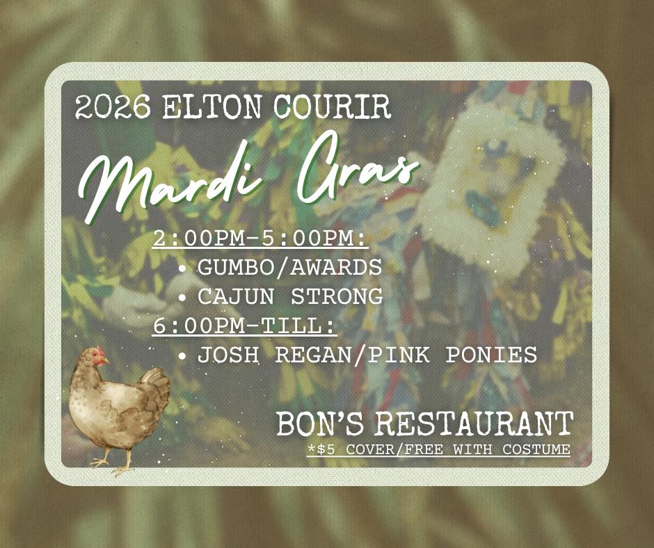 Elton Courir Mardi Gras at Bon's | Jeff Davis Parish