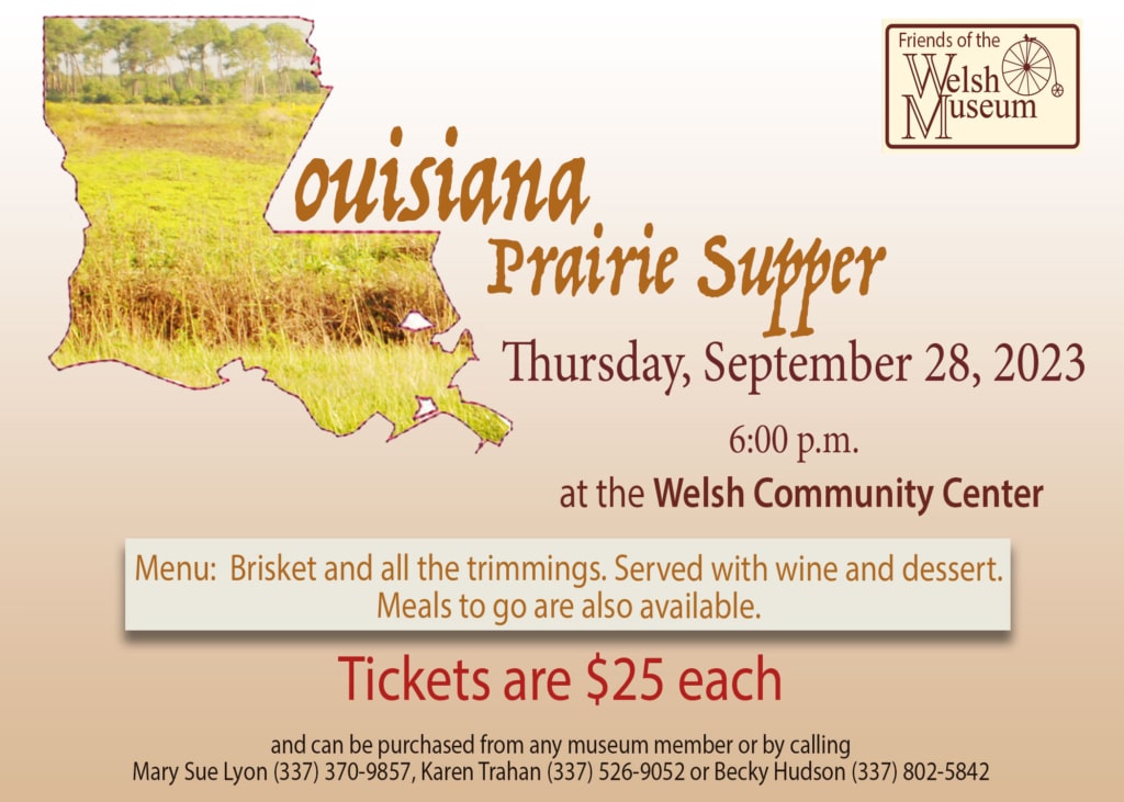Welsh Museum Louisiana Prairie Supper | Jeff Davis Parish