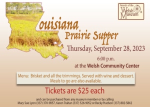 Welsh Museum Louisiana Prairie Supper | Jeff Davis Parish